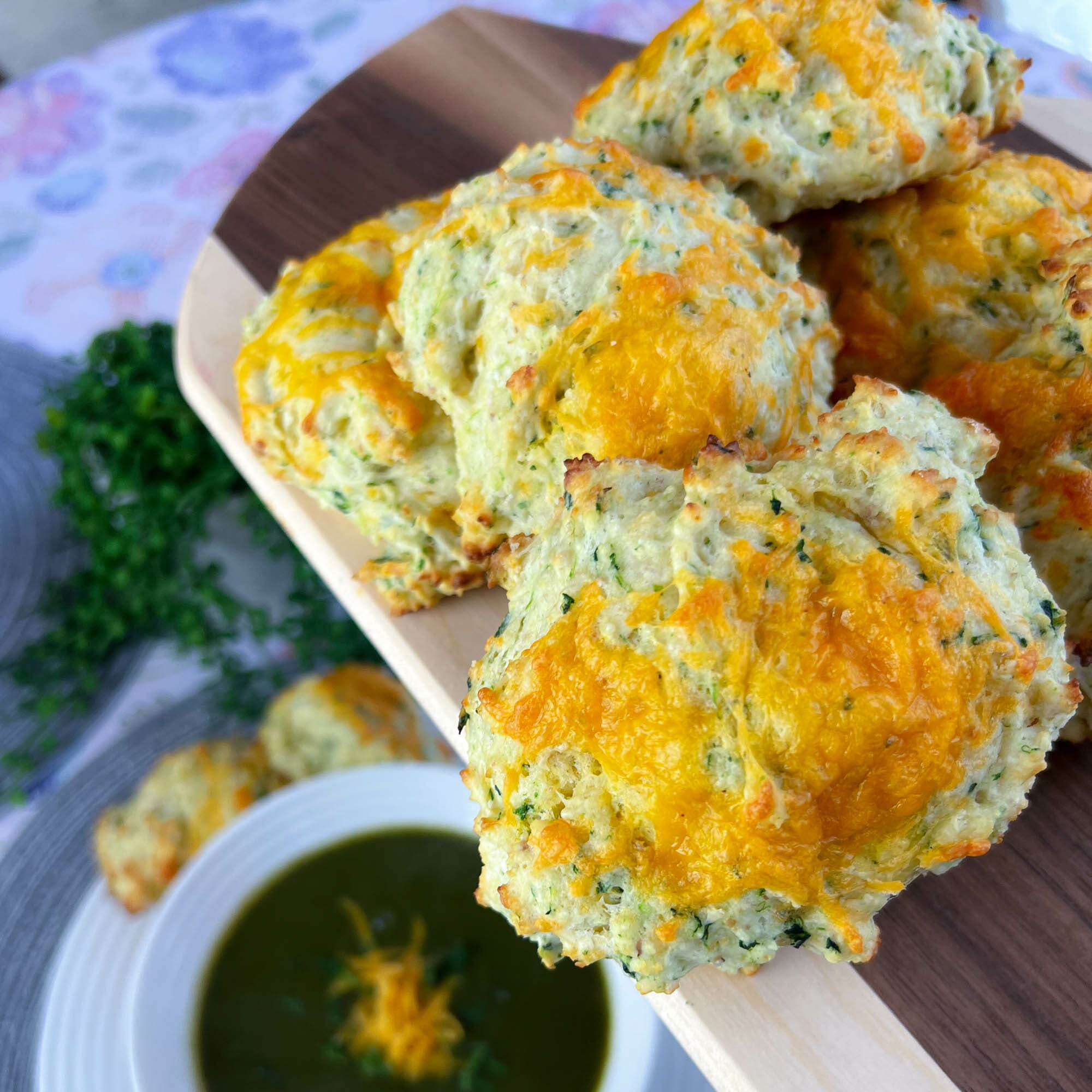 Spinach and Cheese Biscuit - Easy Drop Biscuits