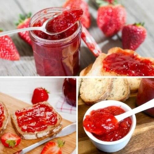 Three Types of Strawberry Jam - Freezer, Low Sugar, Classic